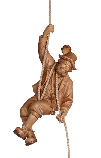 Abseiler, 20 cm, geschnitzt aus Holz, hängend