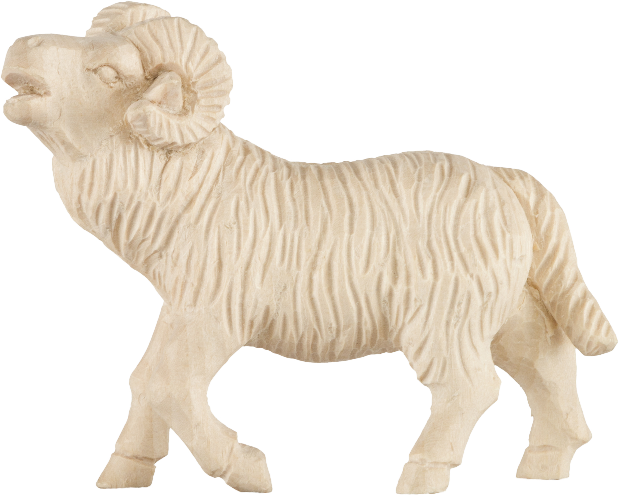 Widder, Allgäu Krippe, handgeschnitzt, Zirbelkiefer, Lindenholz