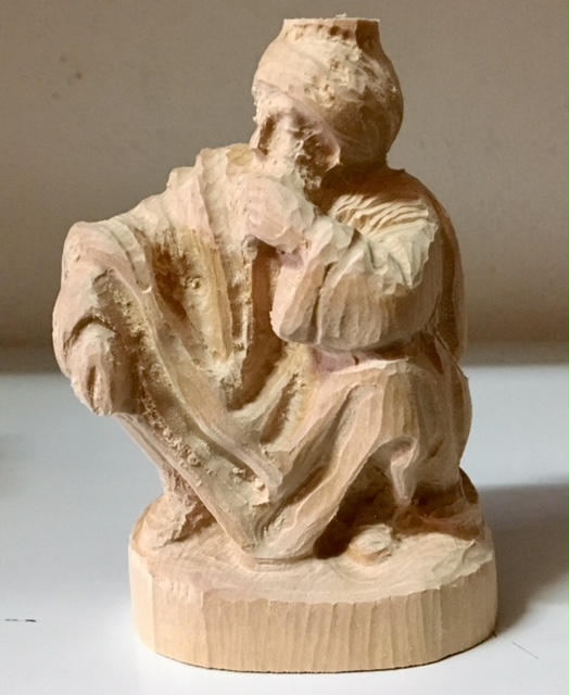 Schnitzrohling Kameltreiber 17 cm