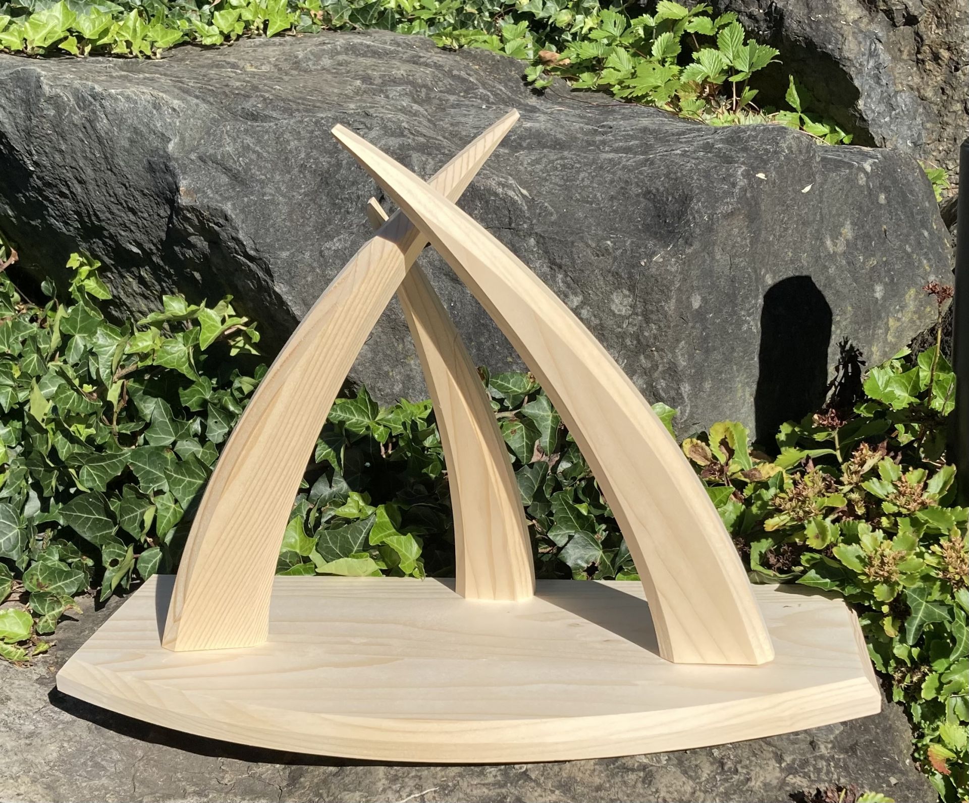 Leonardo-Krippe, 15cm, moderne Krippe Holz