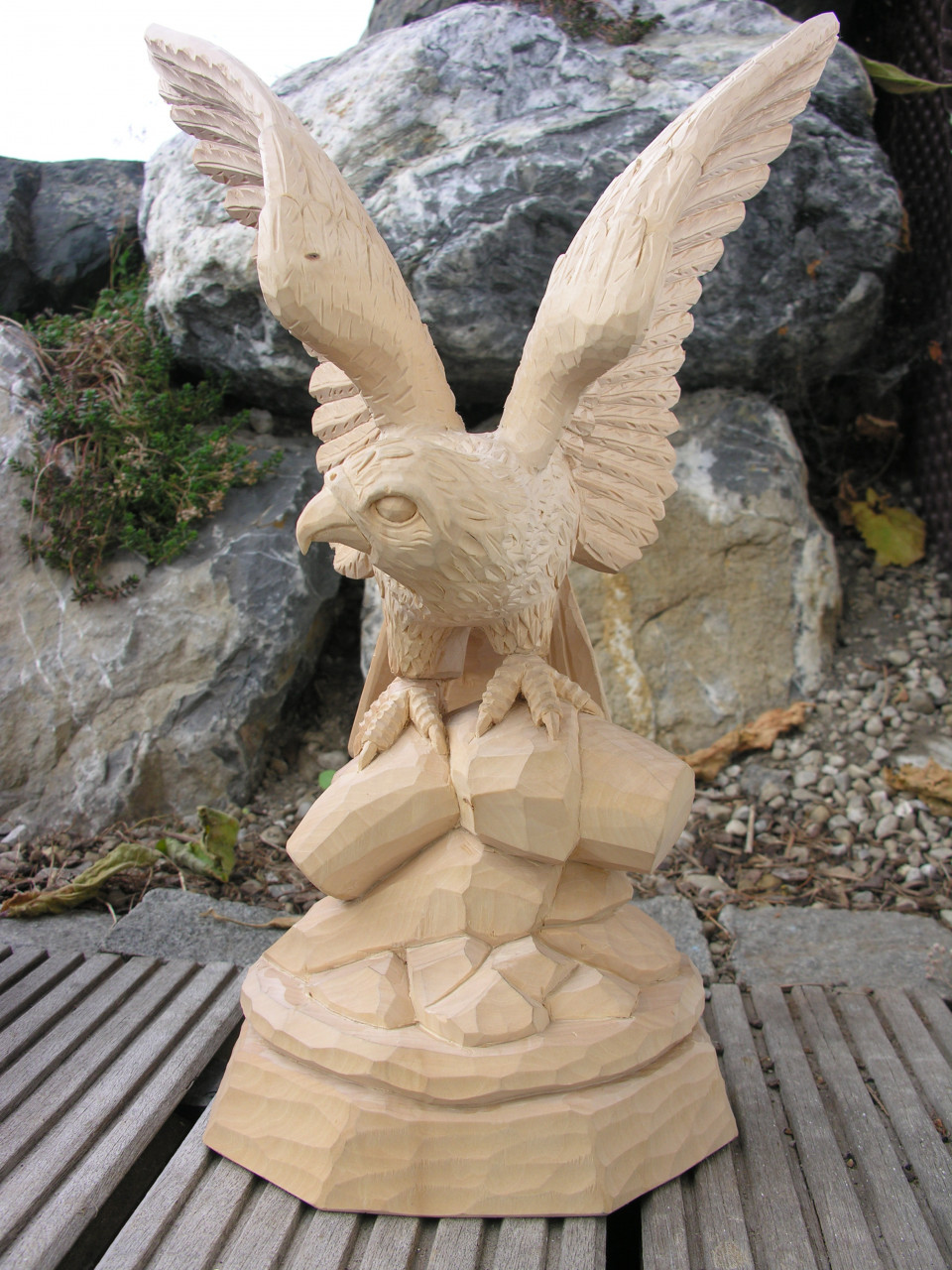 Adler, 40 cm, Rohling aus Linde, Holz zum Schnitzen,