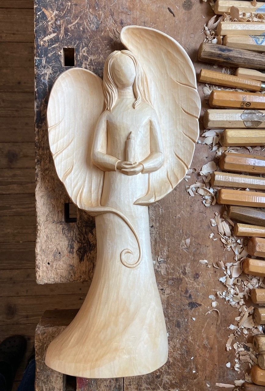 Engel Aus Holzstammen