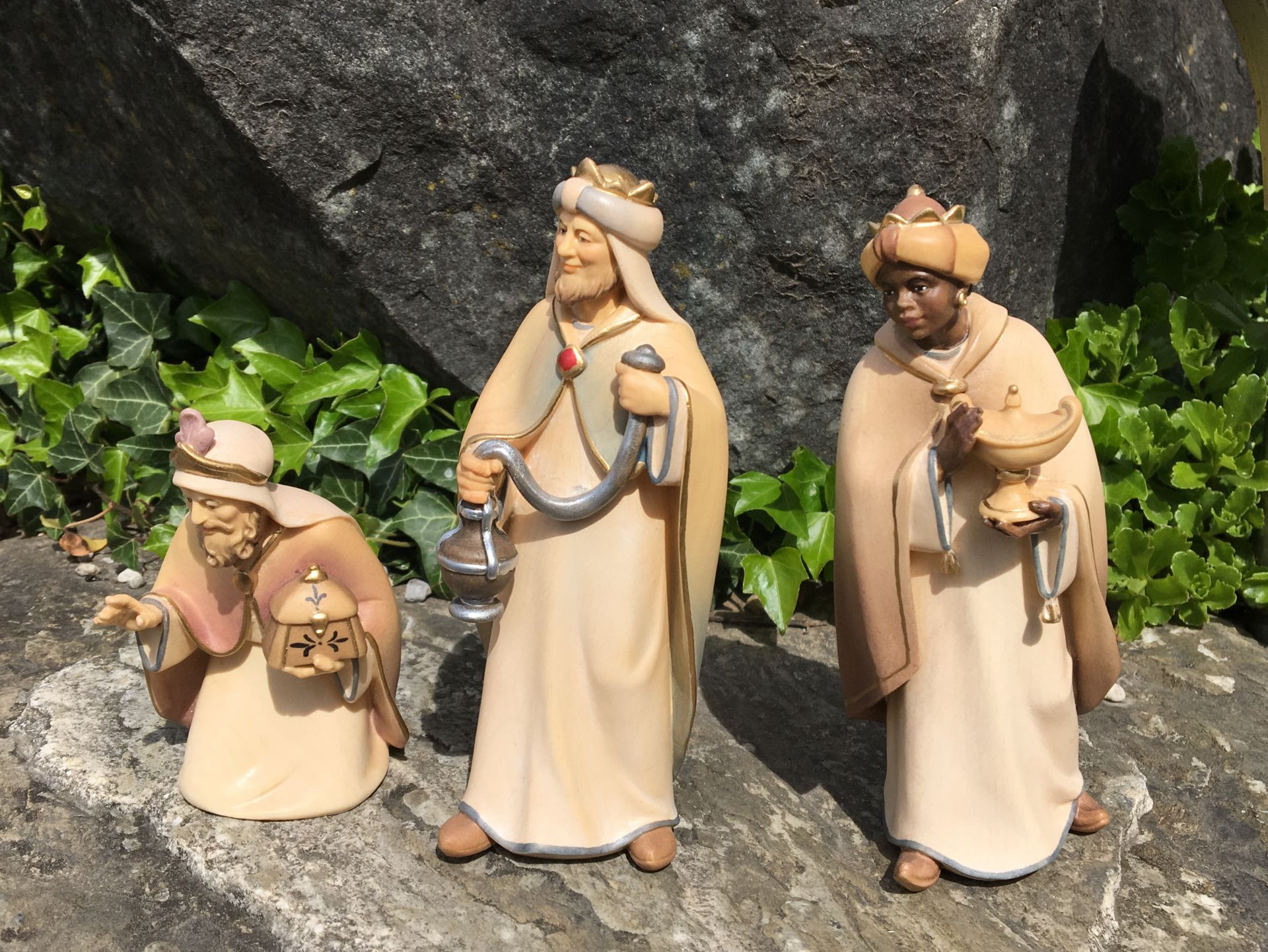 Krippenset, Licht Krippe 12 cm, moderne Krippenfiguren